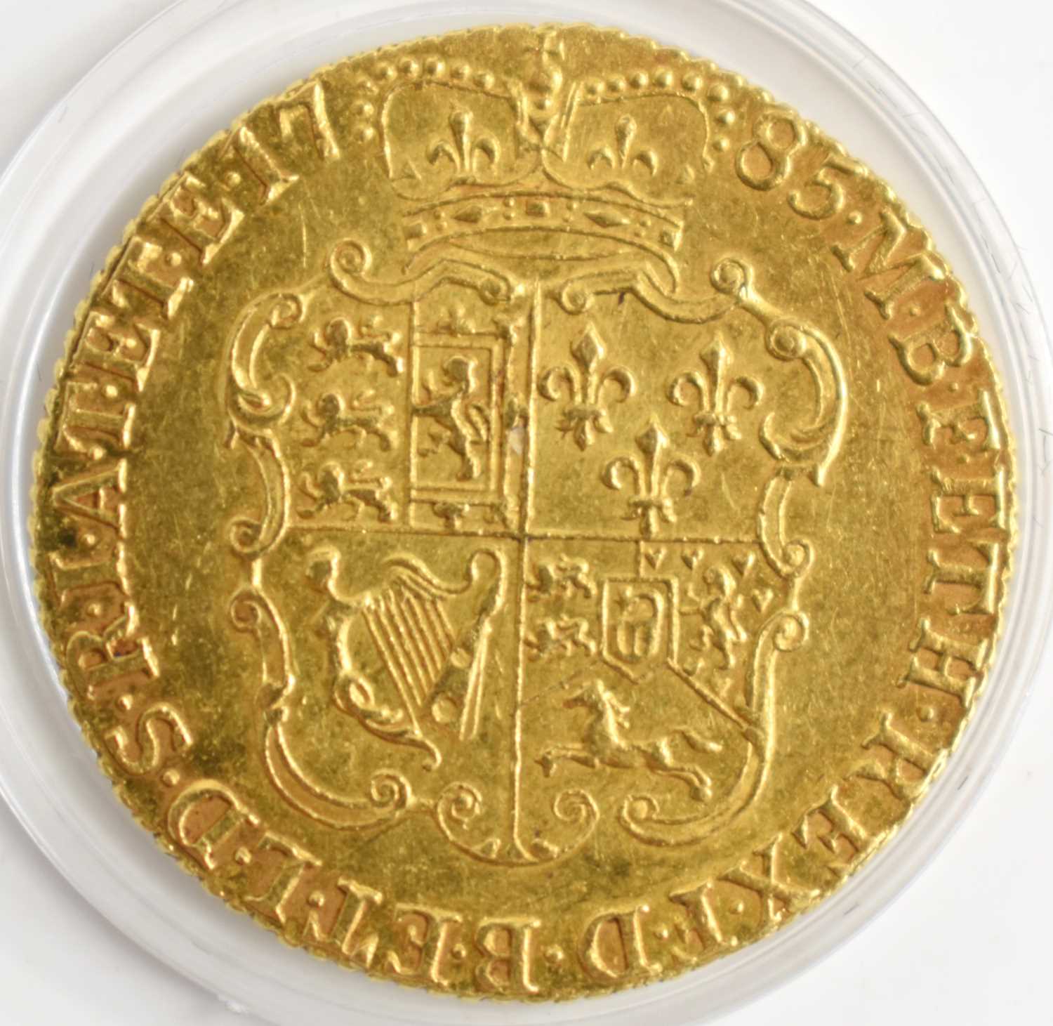 Lot 4 - A George III 22ct gold Rose Shield Guinea,