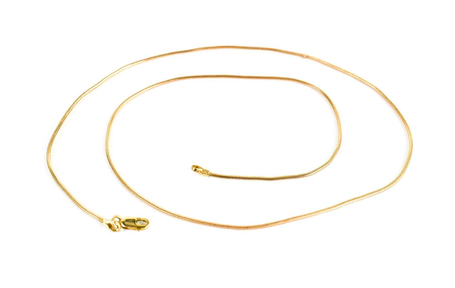 Lot 143 - A 9ct gold snake form necklace, with crab