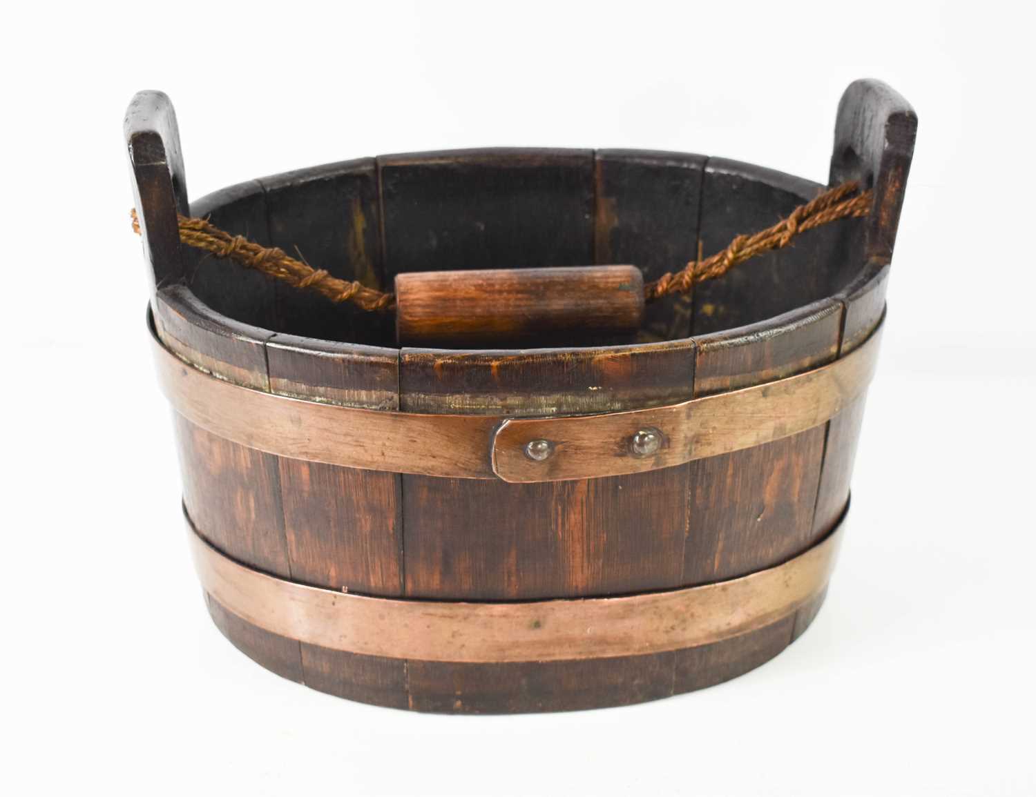 Lot 450 - A 19th century oak coopered barrel form