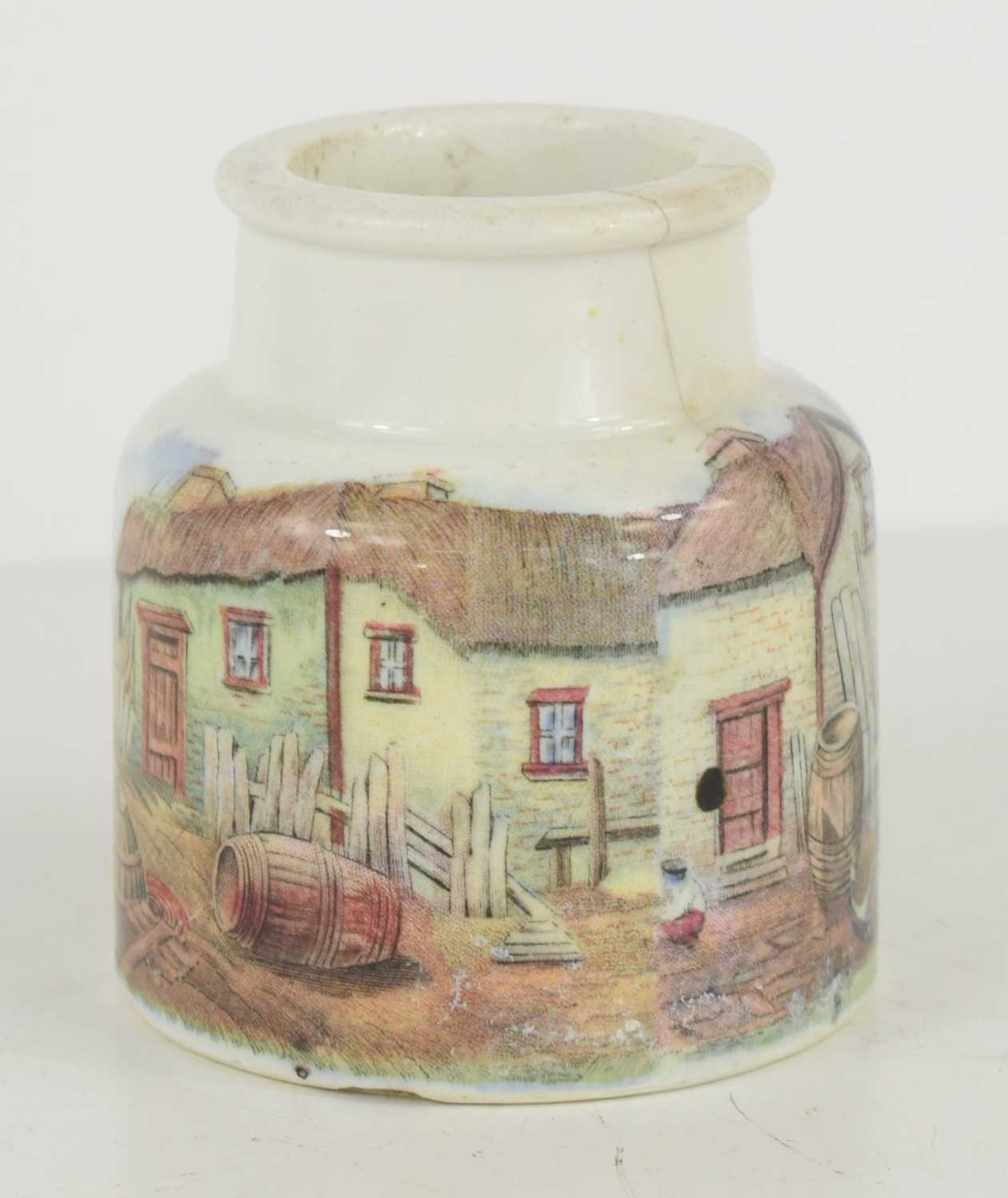 Lot 352 - A 19th century Prattware jar depicting a