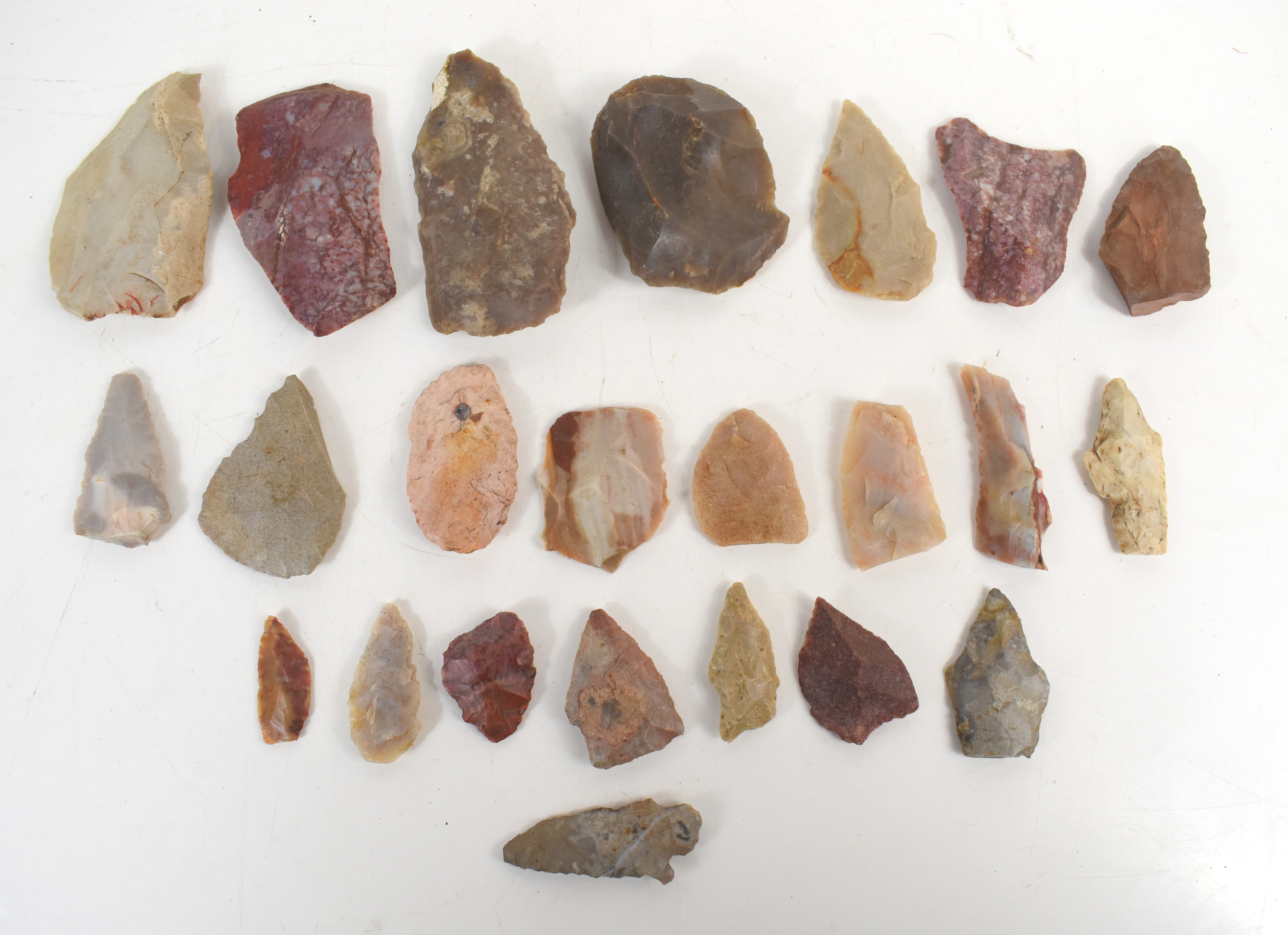 Lot 407 A Collection Of 36 Native American Flint