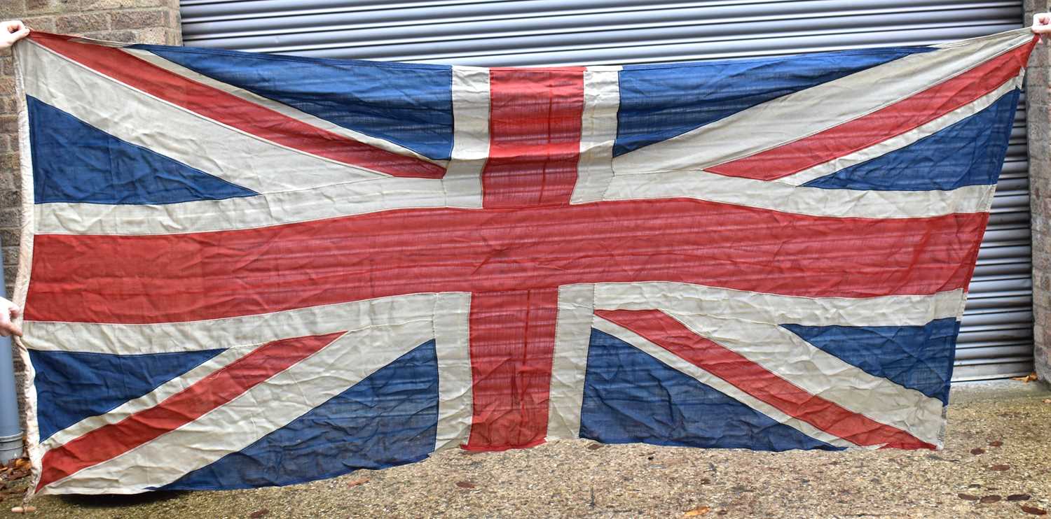 Lot 194 - A large Naval Union Jack flag, early 20th