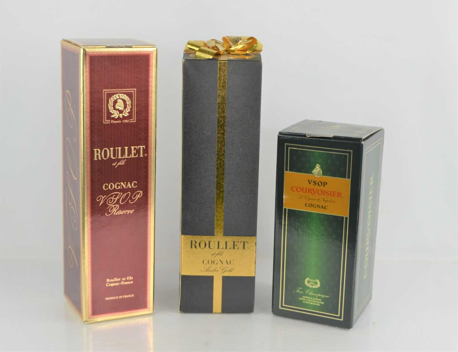 Lot 338 - Two bottles of Roullet cognac, Amber Gold