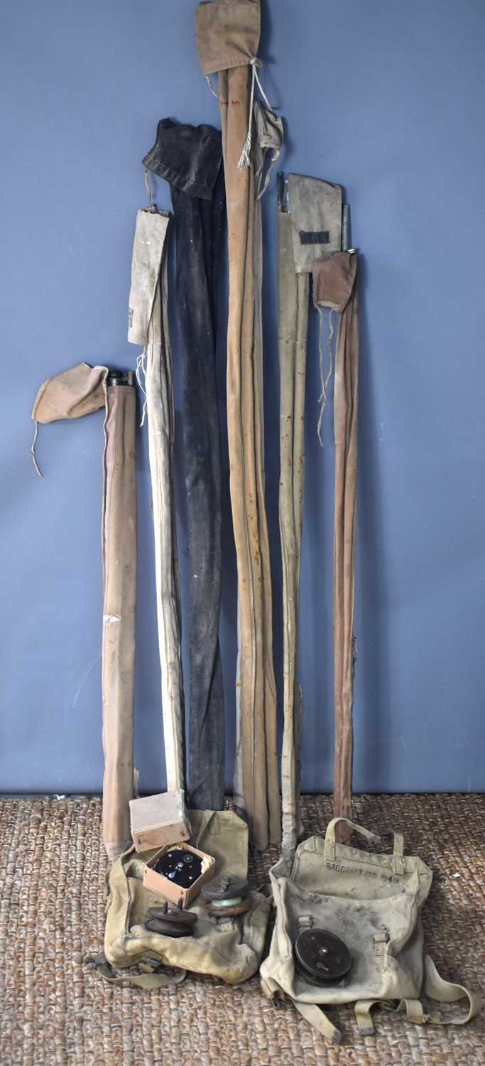 Lot 417 - A group of vintage split cane and composite