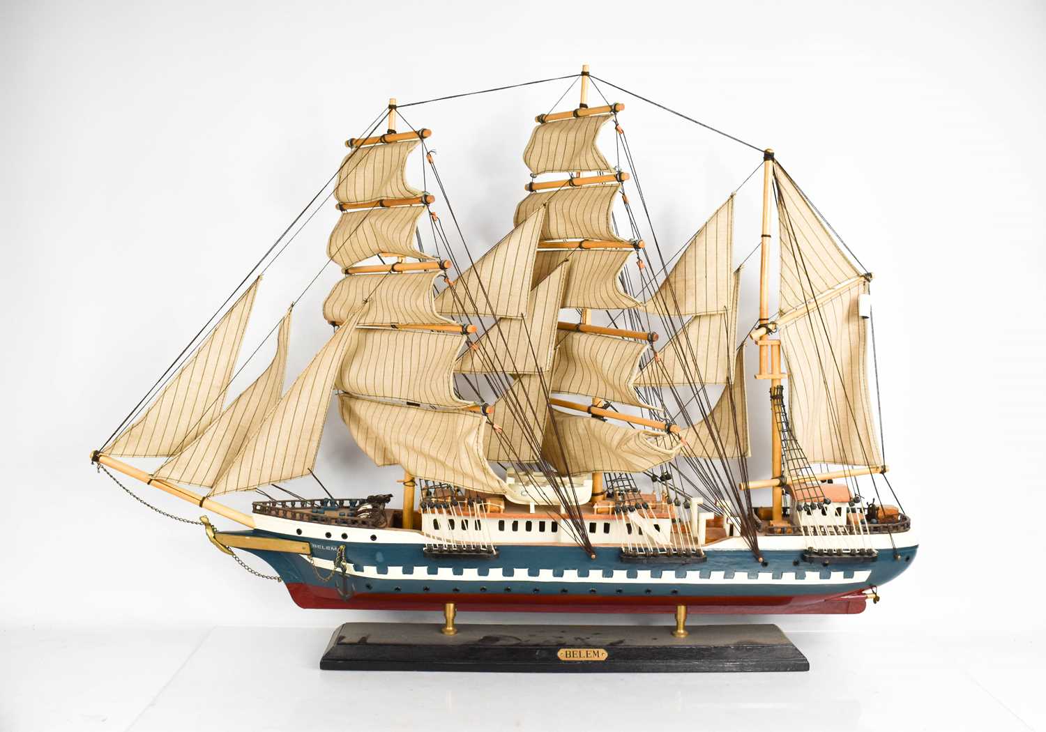Lot 285 - A 20th century model sailing ship 'Belam',