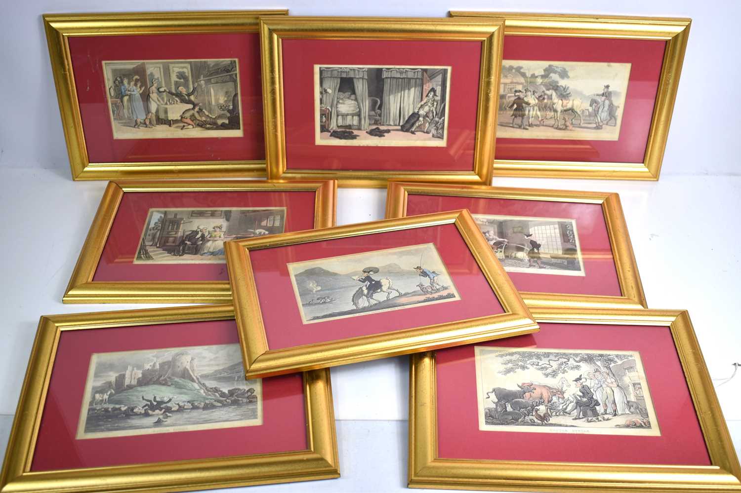 Lot 366 - A group of eight 19th century prints by