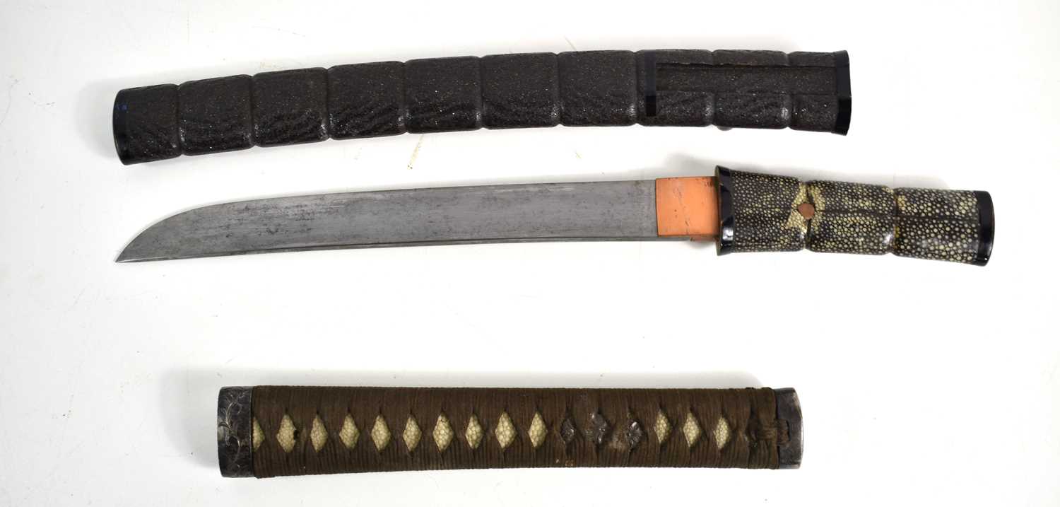 Lot 251 - A 20th C. Japanese short sword and a sword
