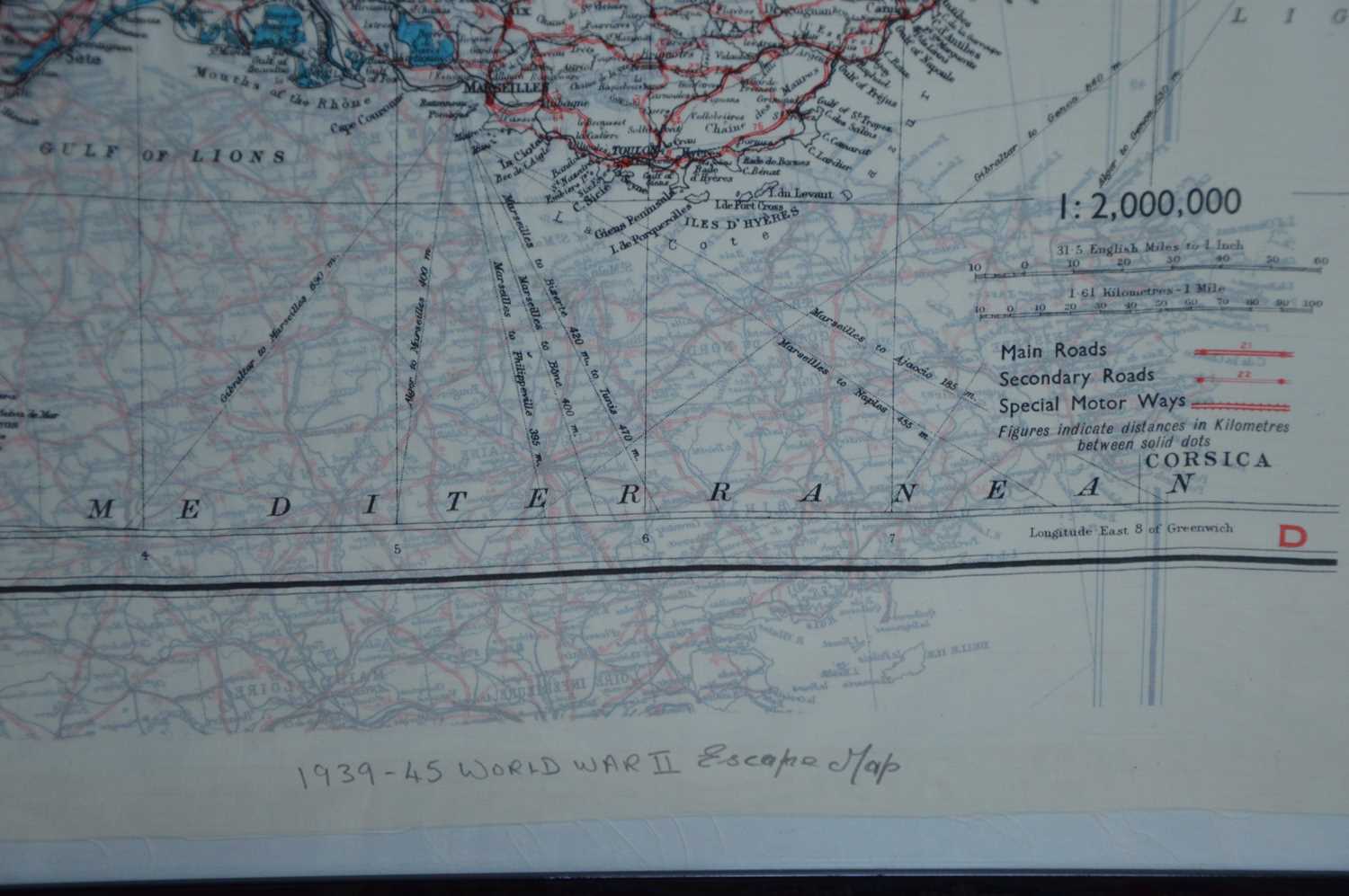 Lot 107 - A 1939 to 1945 WWII silk escape map