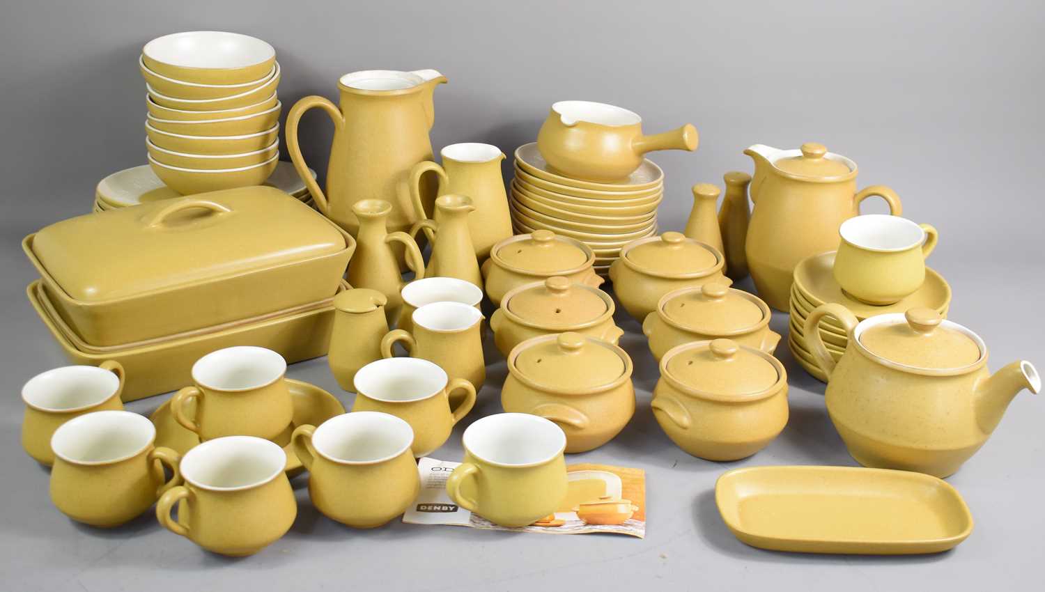 Lot 46 - A Denby "Ode" pattern dinner set comprising