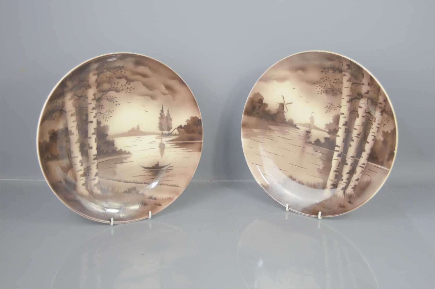 Lot 156 - Two Mid-Century Danish plates with a