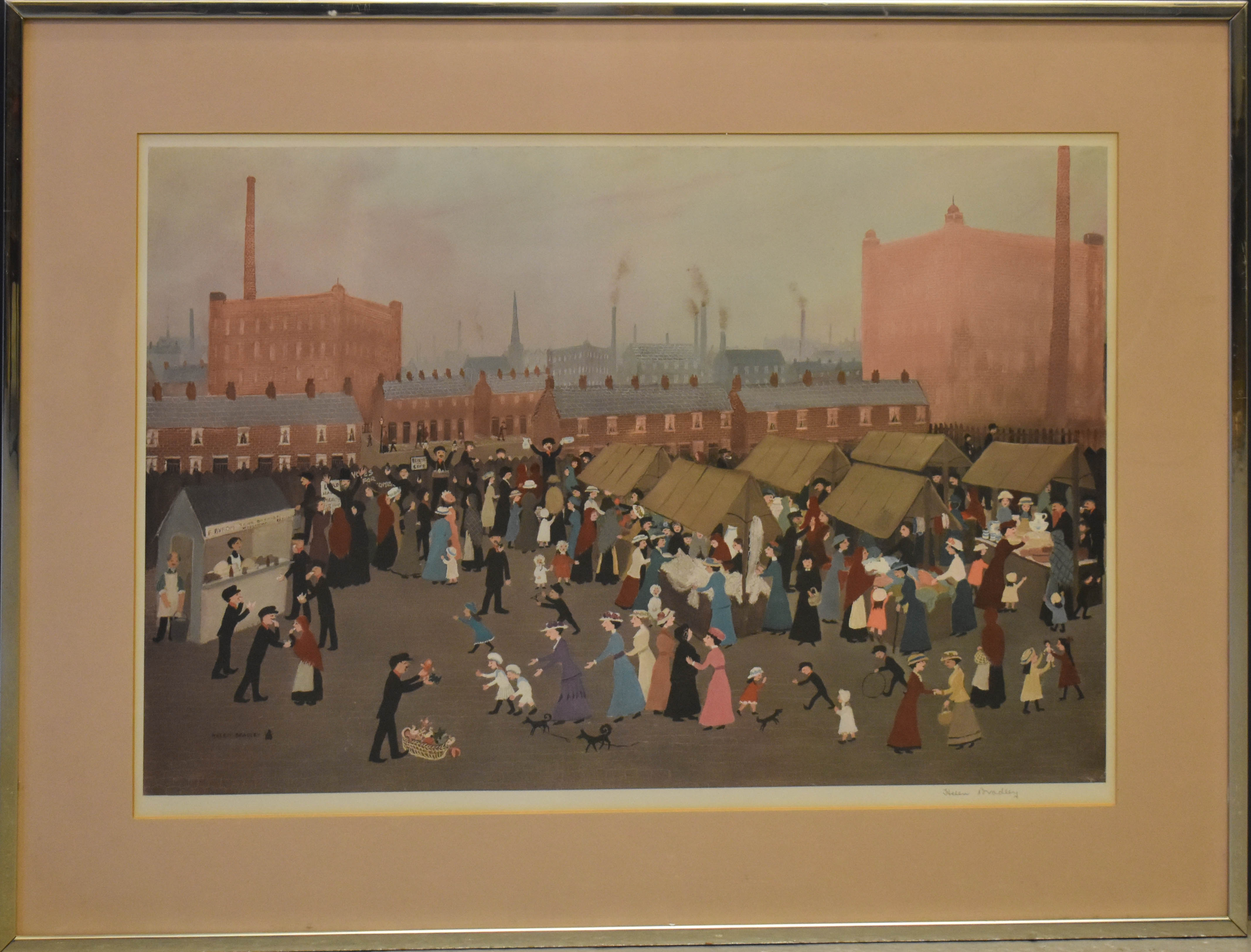 Lot 409 - Helen Bradley: print signed in pencil, 54 by