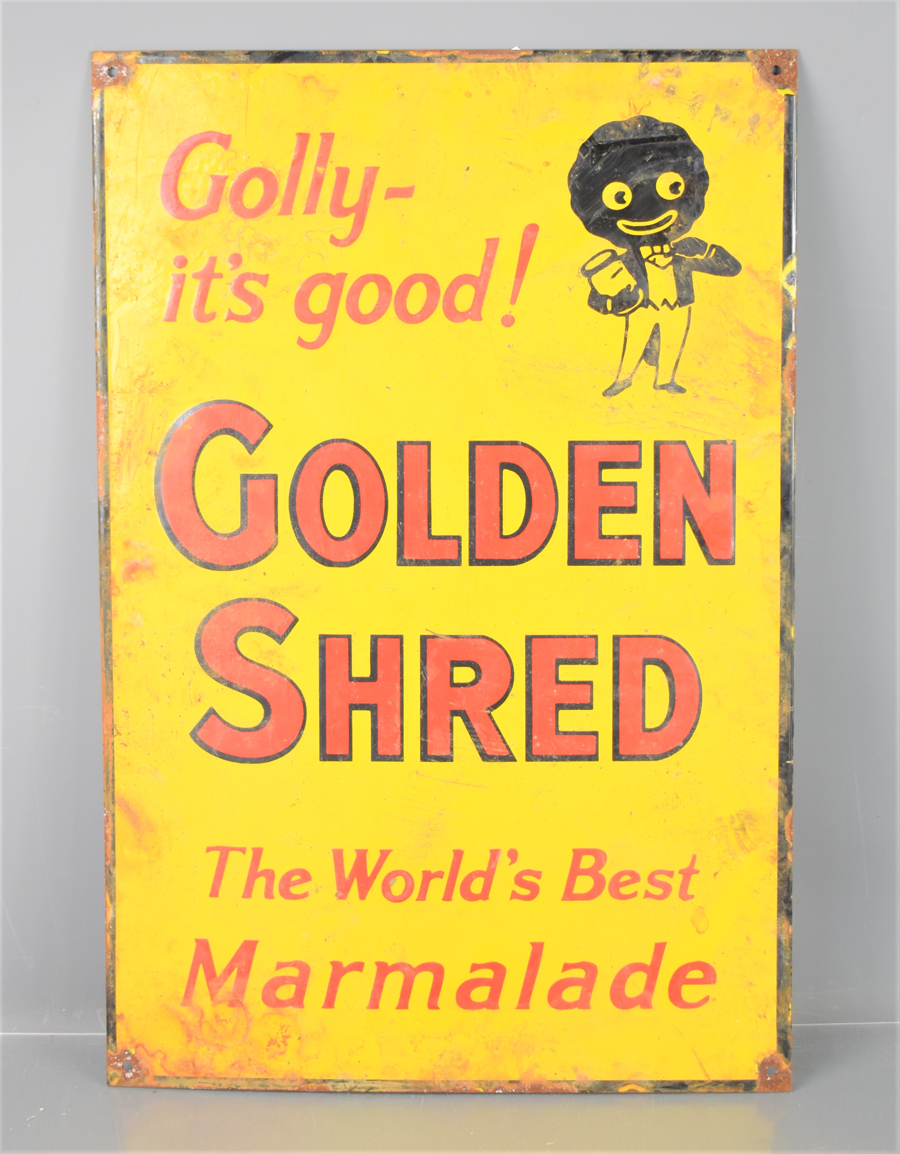 Lot 79 - A steel and enamel Golden Shred marmalade