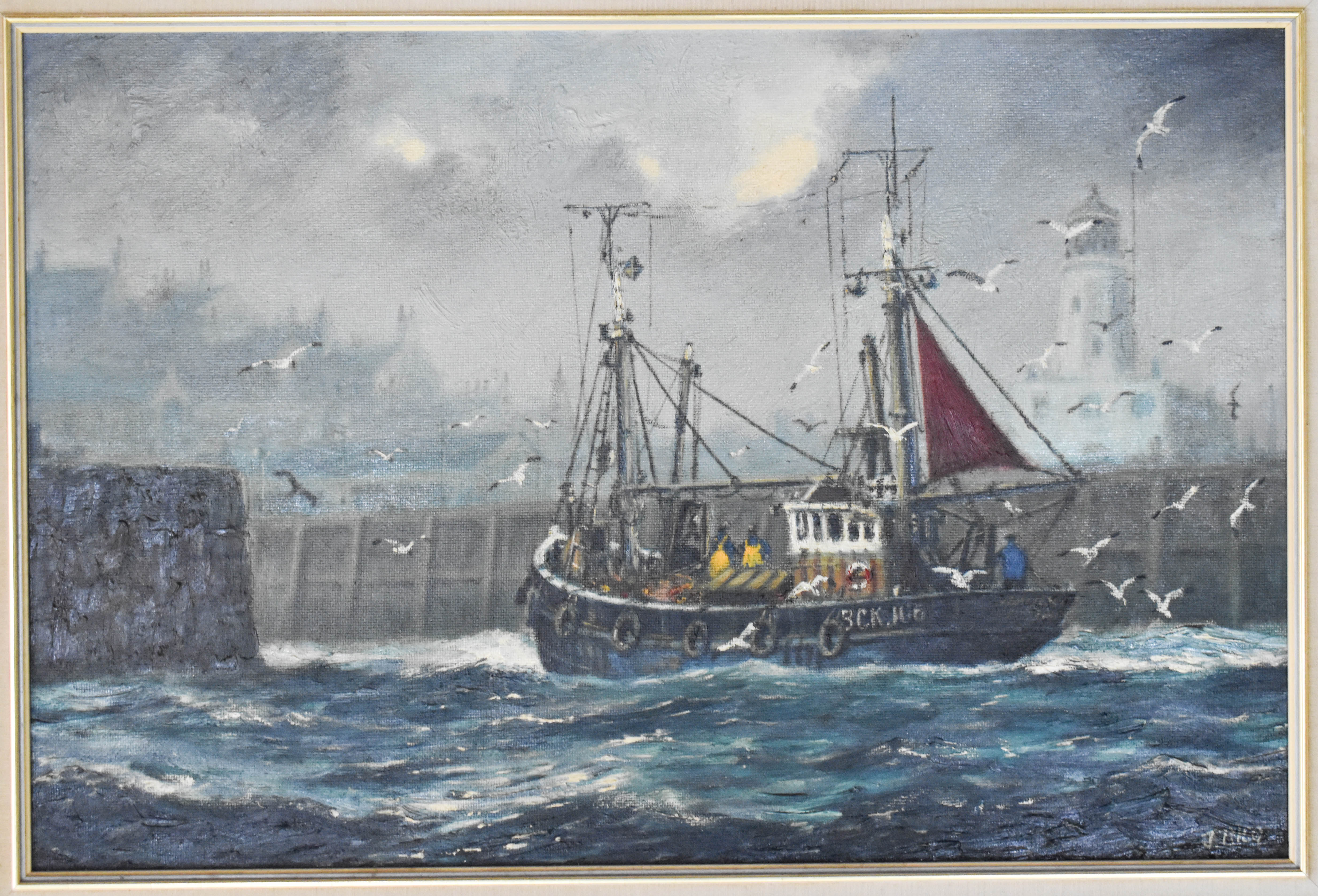 Lot 100 - Jack Rigg (20th century): oil on board,