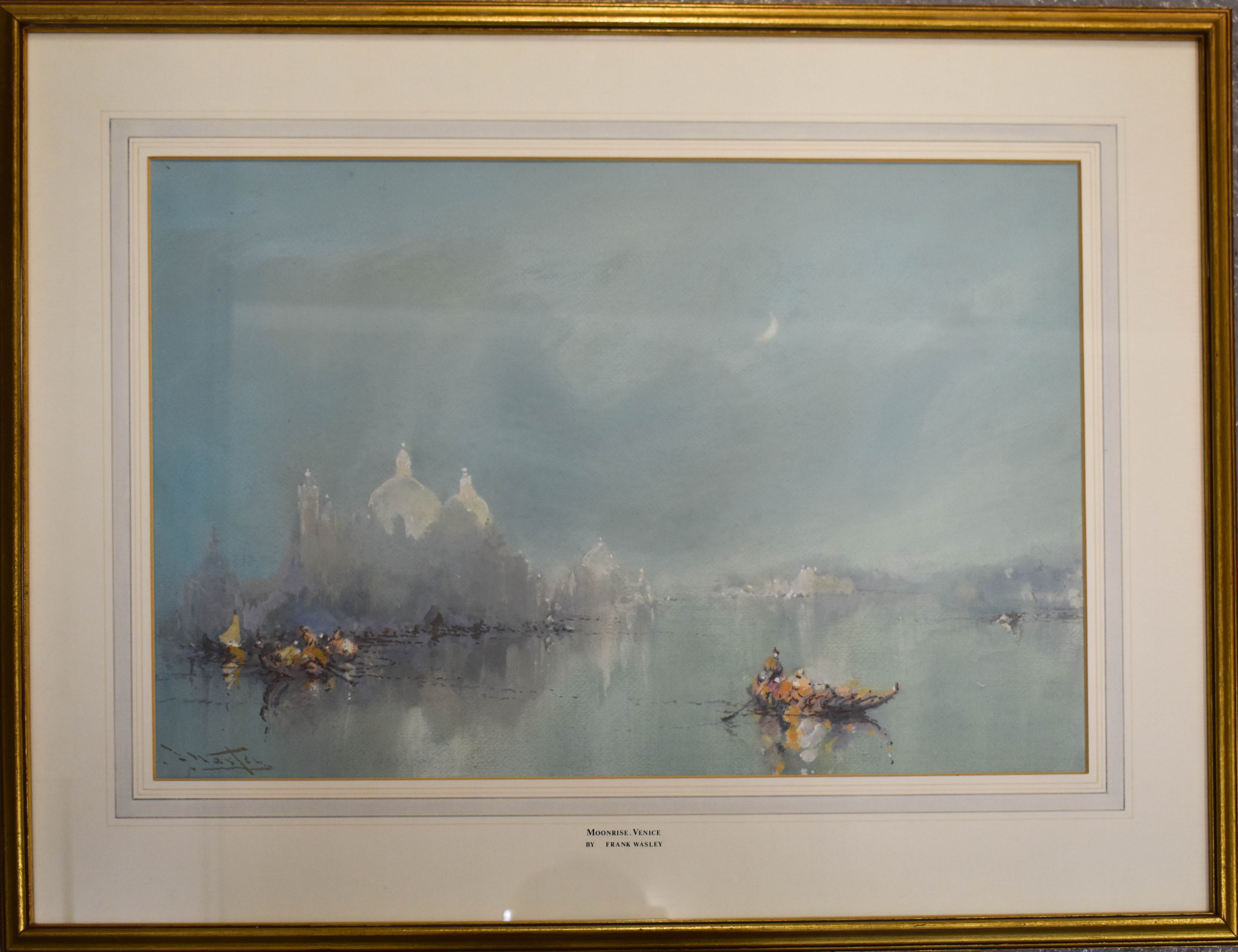 Lot 25 - Frank WASLEY (British, 1854-1930) Moonrise,