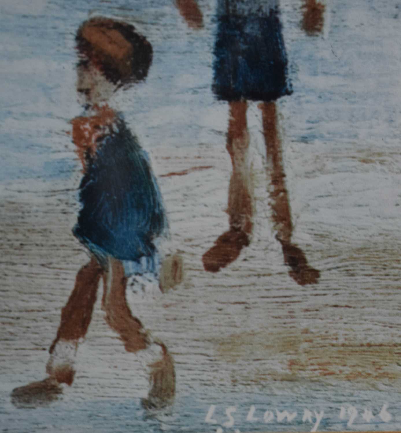 Lot 51 - LS Lowry print, titled At The Seaside 1946,