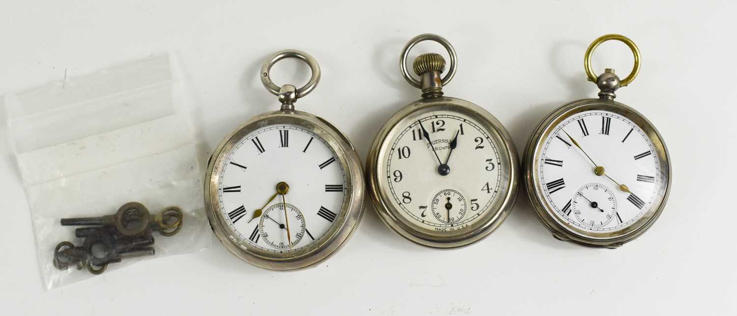 Lot 170 - A Victorian silver cased open faced pocket Lot 170 - A Victorian silver cased open faced pocket