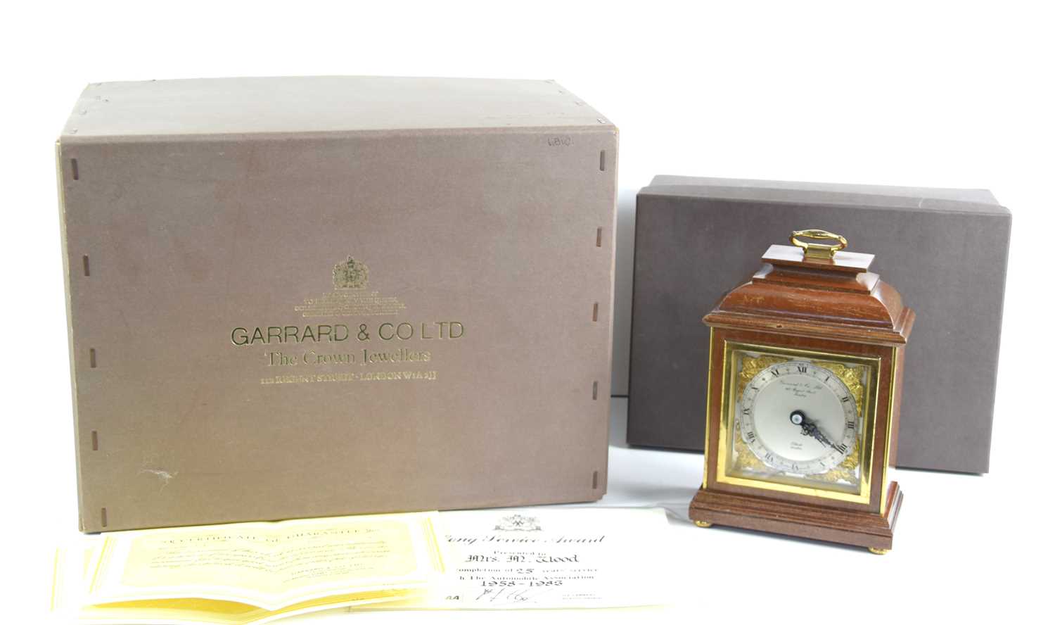 Lot 349 - A Garrard & Co table clock in the 19th